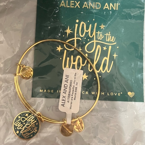 Alex and Ani | Jewelry | Joy To The World Alex And Ani Gold Bangle ...